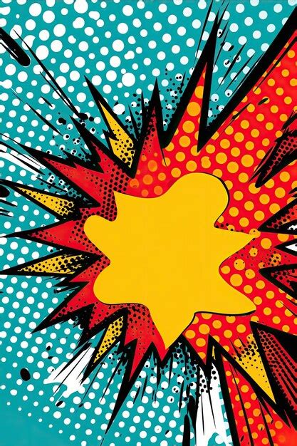 A Yellow Explosion On A Blue Background Premium Ai Generated Image