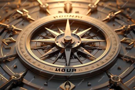 Premium Photo Abstract Depiction Of A Compass With The Word Generative Ai