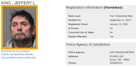 Homeless Sex Offender Notification Delaware State Police State Of Delaware
