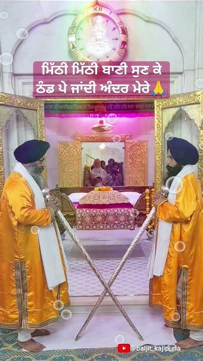 Mithi Mithi Bani Sun Ke Thand Pe Jandi Ander Mere 🙏 Gurbanistatus Gurbanishabad Shorts