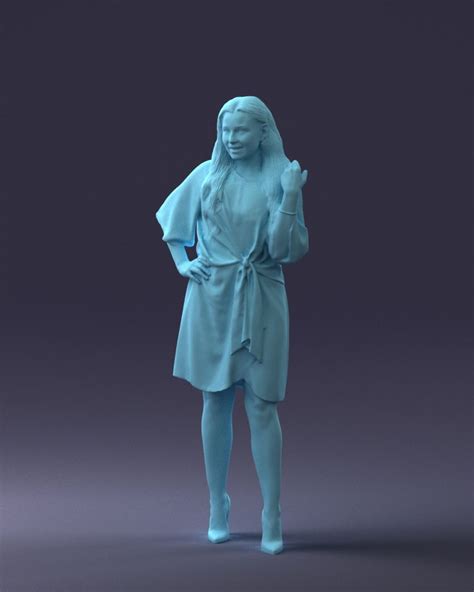 Fashion Woman In Evening Dress 0714 15 3d Model 20 Obj Stl Wrl