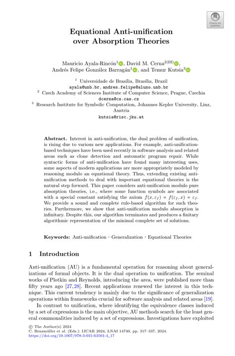 Pdf Equational Anti Unification Over Absorption Theories