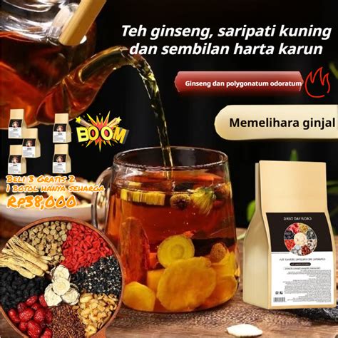 Jual Beli 2 Gratis 1【5g X 30bottle】teh Sembilan Bahan Ginsengteh Penguat Ginjal Polygonatum