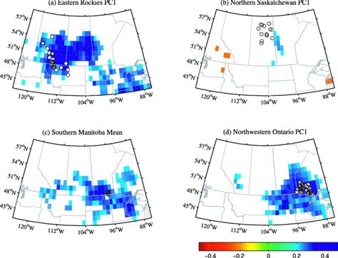 Correlations Between Major Patterns Of Regional Tree Ring Width And