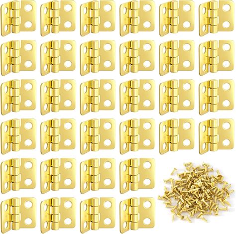 Isslly 30 Pcs Small Hinges For Crafts120 Pcs Screws Nails 13 X 12 Mm