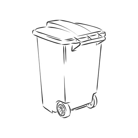 Trash Can Vector Sketch 11094932 Vector Art At Vecteezy