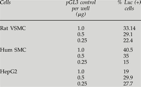 Transfection Efficiency In Each Population Download Table
