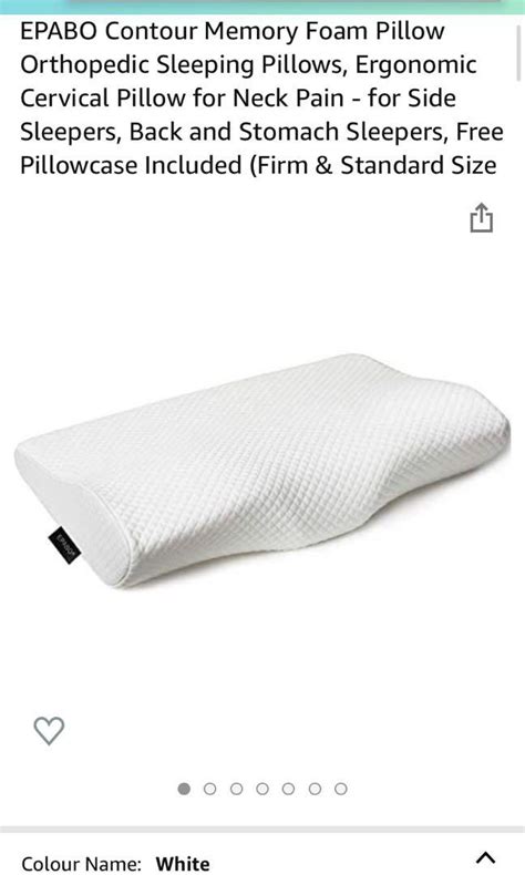 Epabo Cervicalneck Pillow Ergonomic Contour Memory Foam Furniture