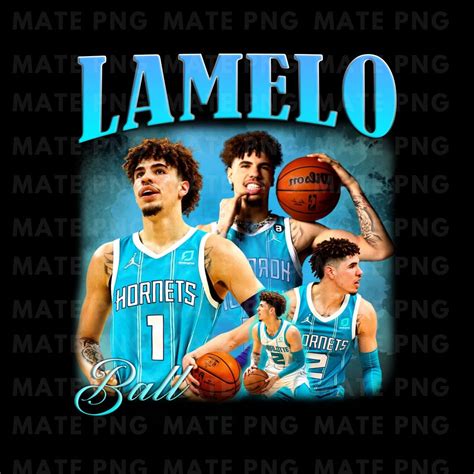 Lamelo Ball Shirt Design Png Digital 4500x5100 Px Retro 90s Vintage