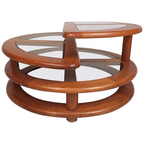 Three Tiered Stackable Round Coffee Table Italy Mid Century At 1stdibs