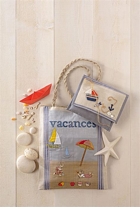 Un Sac De Plage Aux Motifs Appliqués Sac De Plage Cartes Postales En