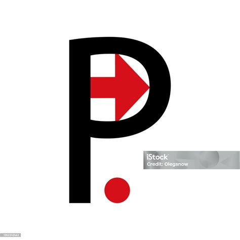 Logo Huruf P Dengan Panah Merah Ilustrasi Stok Unduh Gambar Sekarang