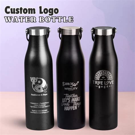 Custom Logo Engraved Water Bottle Personalized Laser Engraved Bottle