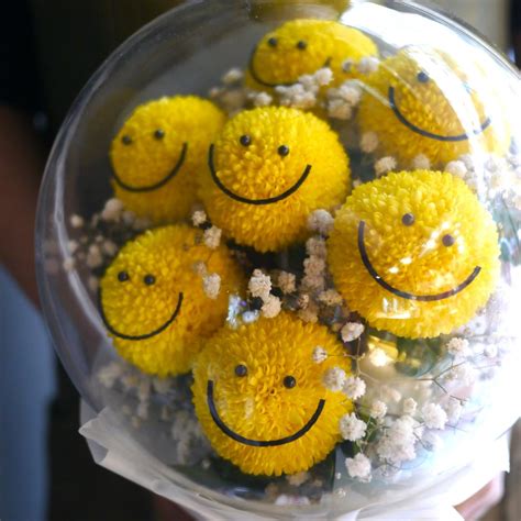Yellow Pompon Mum Bouquet With A Bubble Cover Hahahaflorist Hong Kong