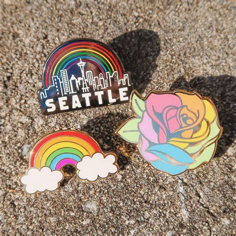 Rainbow Enamel Pin Choke Shirt Company