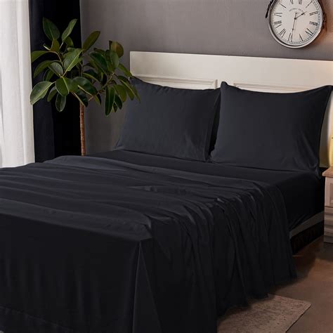 Ntbay Microfiber Bed Sheets Set 1800 Series Soft Sheet Set 4 Piece