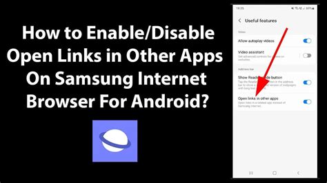 How To Enabledisable Open Links In Other Apps On Samsung Internet