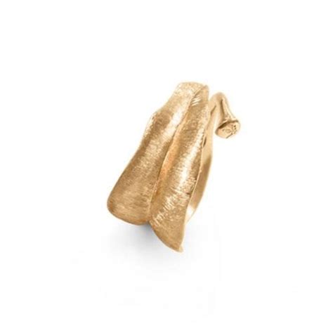 Ole Lynggaard Leaves Ring Medium 18k Yellow Gold Trewarne Fine