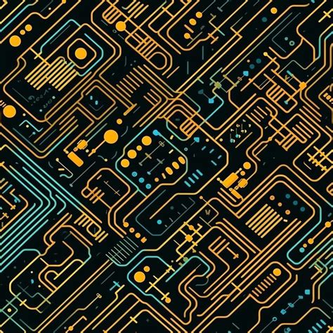 Premium Ai Image General Circuitry Pattern Illustration Repeating