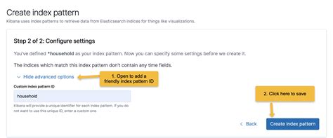 how to create index patterns knowledge base