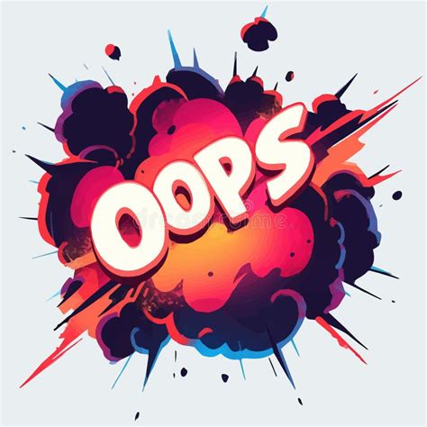 Cloud With Oops Pop Art Message Stock Vector Illustration Of Speech