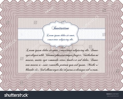 Formal Invitation Template Border Frameelegant Design เวกเตอร์สต็อก