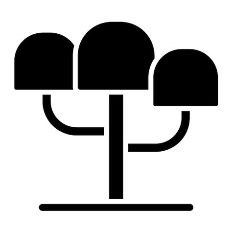 Premium Vector Weeping Willow Glyph Solid Black Illustration