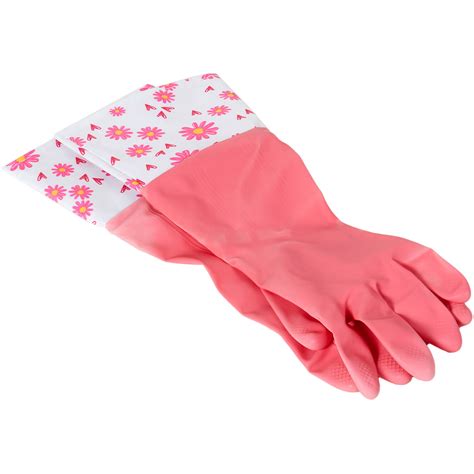 Daisy Pink Cleaning Washing Up Gloves Wilko