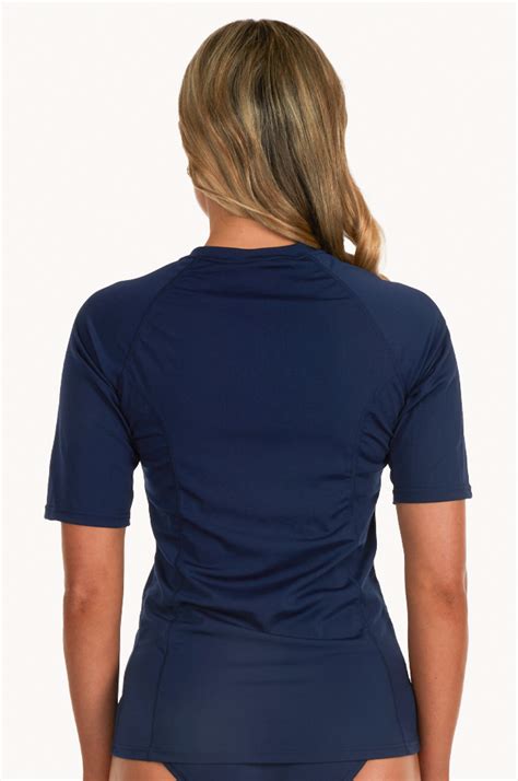 Womens Short Sleeve Rash Vest Short Sleeve Rashie Swimwear Galore Us