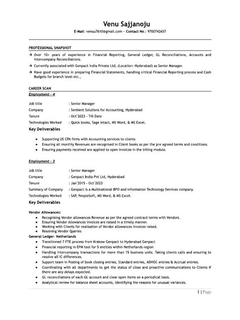 Venu Resume Pdf