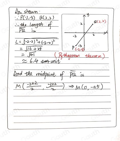 Solved Plot The Segment Overline Pq With Endpoints P 2 3 And Q22