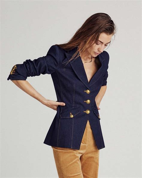 Anoki Fitted Dark Denim Dickey Jacket Veronica Beard