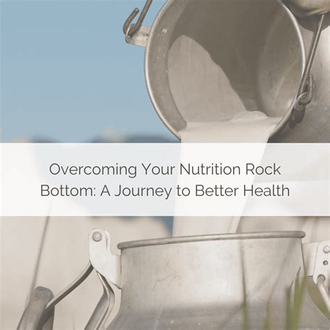 Nutrition Rock Bottom The Better Nutrition Program