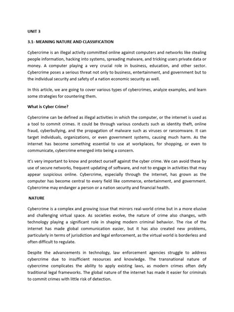 Unit 3 Cyber Law Pdf Cybercrime Malware