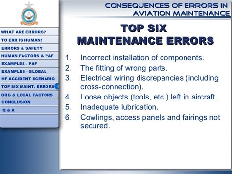 Consequences Of Errors In Aviation