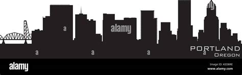 Portland Oregon Downtown Building Stock Vector Images Alamy