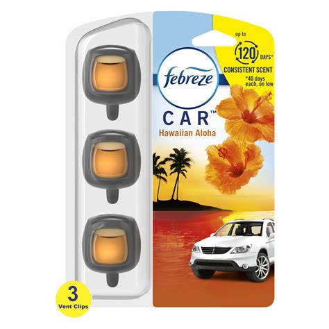 Febreze Car Odor Eliminating Air Freshener Hawaiian Aloha 3 Count 0