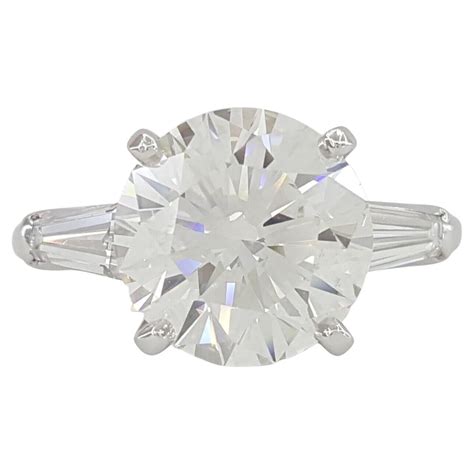 Gia Certified 201 Carat Round Diamond E Color Vvs1 Clarity Platinum