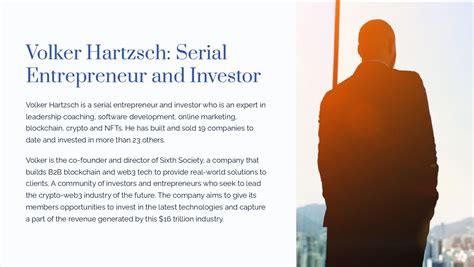 Volker Hartzsch Serial Entrepreneur And Investor Speaker Deck