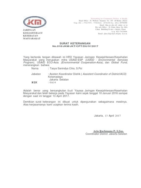 Contoh Paklaring Pdf