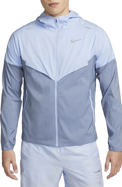 Nike Mens Windrunner Running Jacket In Blue Modesens