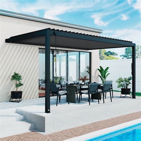 Wall Mounted Pergolas Wall Mounted Pergola With Retractable Canopy