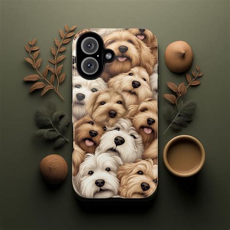 Phone Case Cockapoo Dog Print Cute Fluffy Dogs Tan Golden Tough
