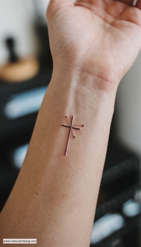 25 Elegant Micro Cross Wrist Tattoos For Women Minimalist Inspiration
