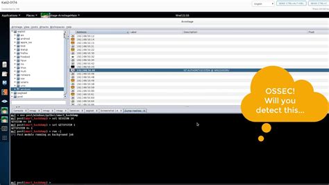 attack defend exercise 44 with ossec monitoring on youtube