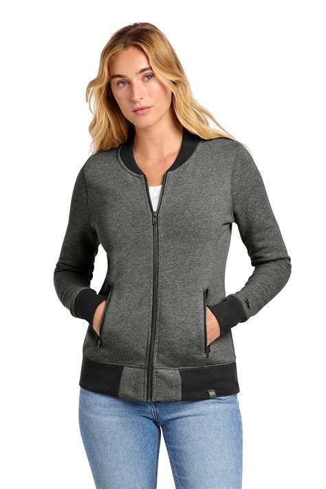 New Era Womens French Terry Baseball Full Zip Product Company Casuals