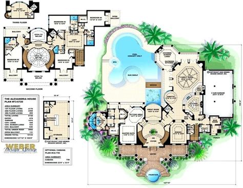 U Shaped House Plans With Pool In Middle
