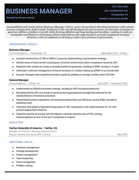 9 Business Resume Examples And Writing Guide For 2026