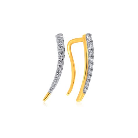 Latest Empowering Sword Diamond Hook Earrings By Senco