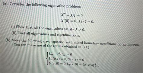 answered a consider the following eigenvalue… bartleby